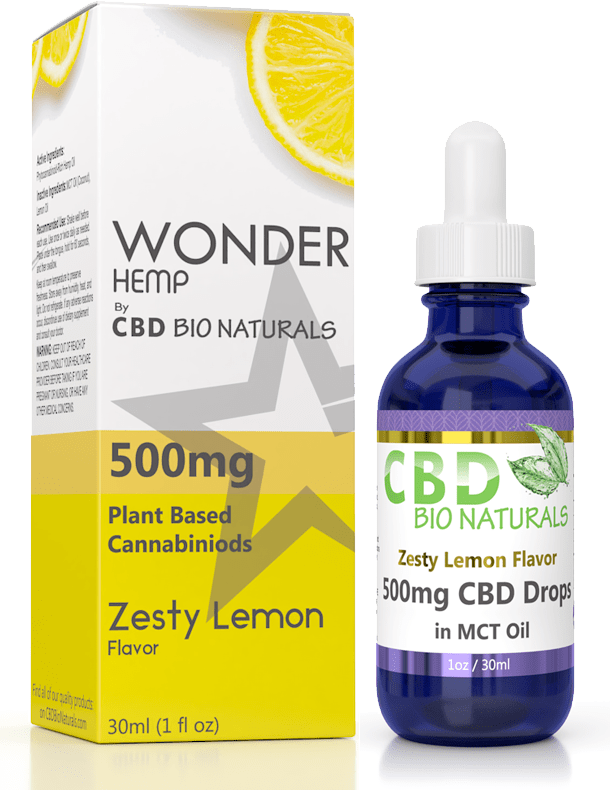 Zesty Lemon 500mg CBD in MCT Oil - CBD Bio Naturals
